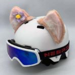 Helmet Rizz: Fox Ears Helmet Ornaments Large Plush Ski Helmet Ears ...