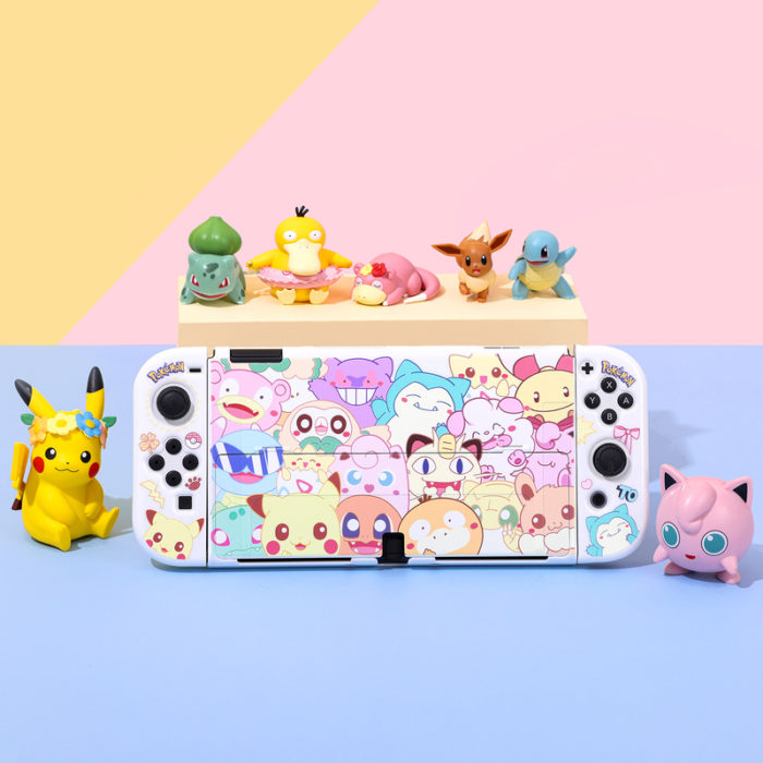 Kawaii Switch Case Colorful Chibi Switch OLED Cover Set - RegisBox