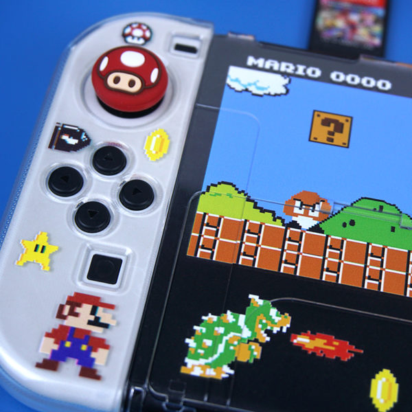 Mario Switch OLED Case Retro Pixelated Mario Switch Cover - RegisBox