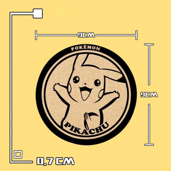 Pokemon Coaster Set 6 PCS Cute Pokemon Cork Coasters - RegisBox