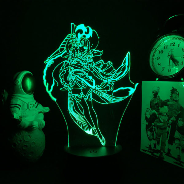 Raiden Shogun Night Light Gesnhin Impact LED Lamp Electro Archon Raiden ...