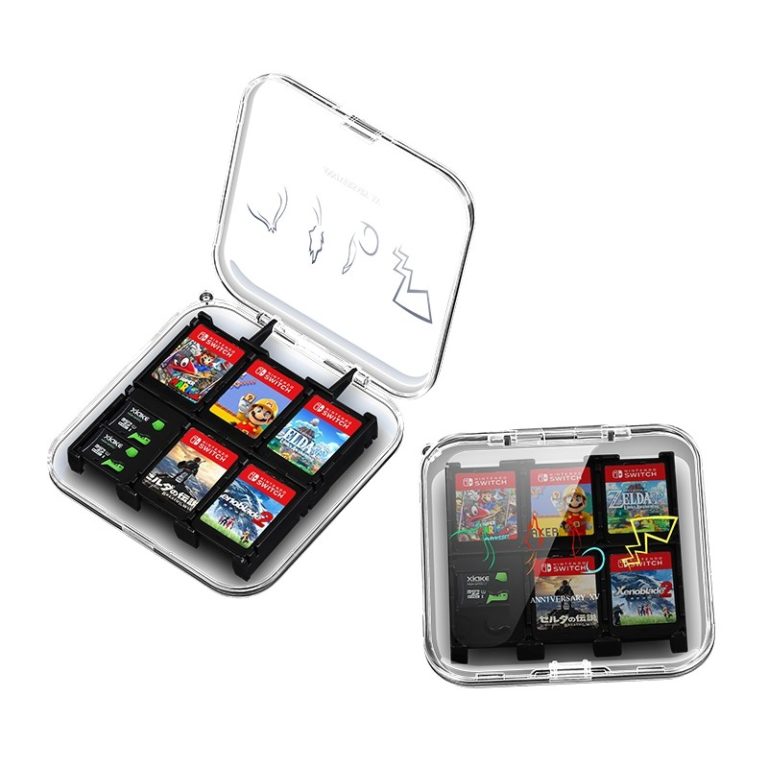 Transparent Switch Game Holder Cool Switch OLED Game Cartridge Cases 12 ...