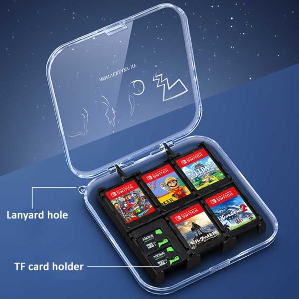 Transparent Switch Game Holder Cool Switch OLED Game Cartridge Cases 12 ...