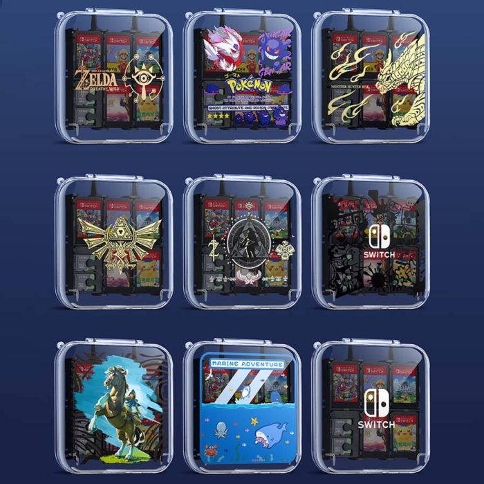 Transparent Switch Game Holder Cool Switch OLED Game Cartridge Cases 12 ...