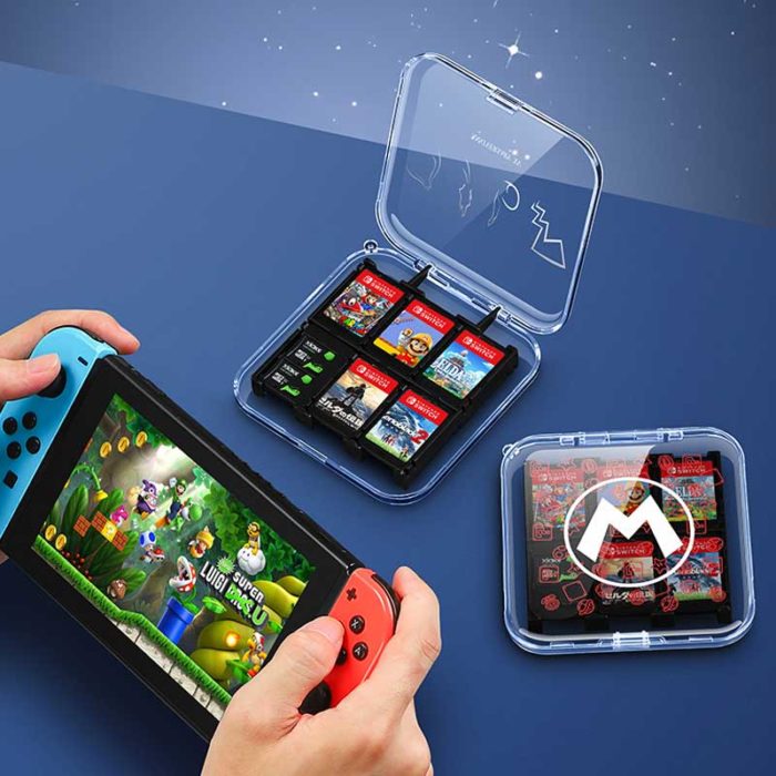 Transparent Switch Game Holder Cool Switch OLED Game Cartridge Cases 12 ...