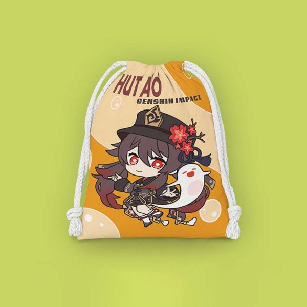 Genshin Impact Drawstring Bags Chibi Genshin Storage Bags Cosmetic ...