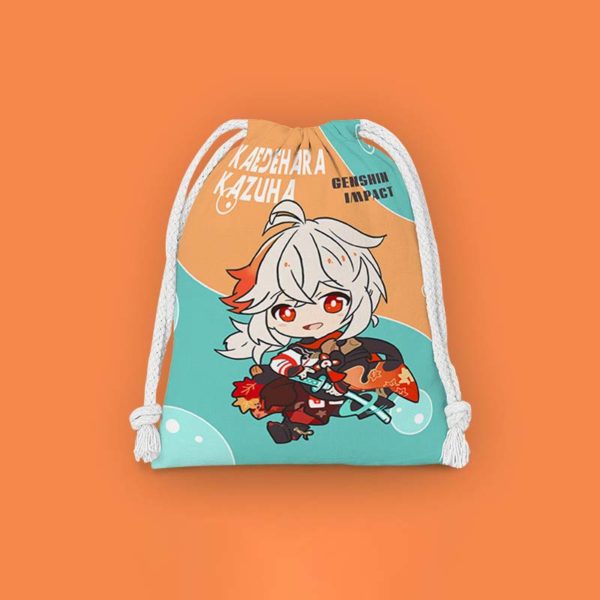 Genshin Impact Drawstring Bags Chibi Genshin Storage Bags Cosmetic ...