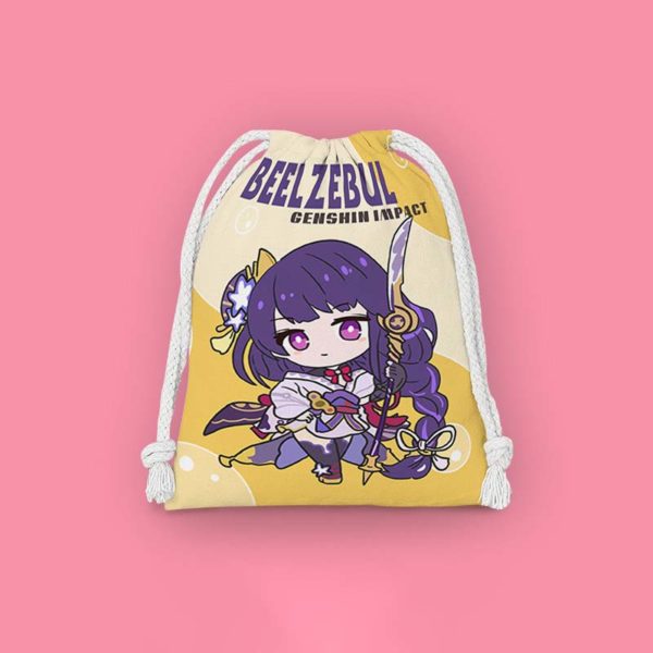 Genshin Impact Drawstring Bags Chibi Genshin Storage Bags Cosmetic ...