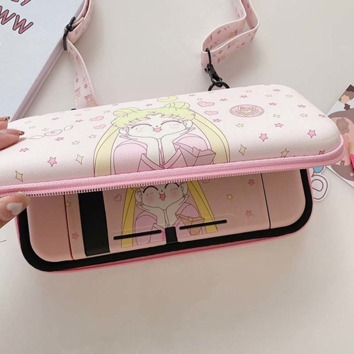 Cute Switch OLED Carrying Case Kawaii Usagi Tsukino Switch Storage Case ...