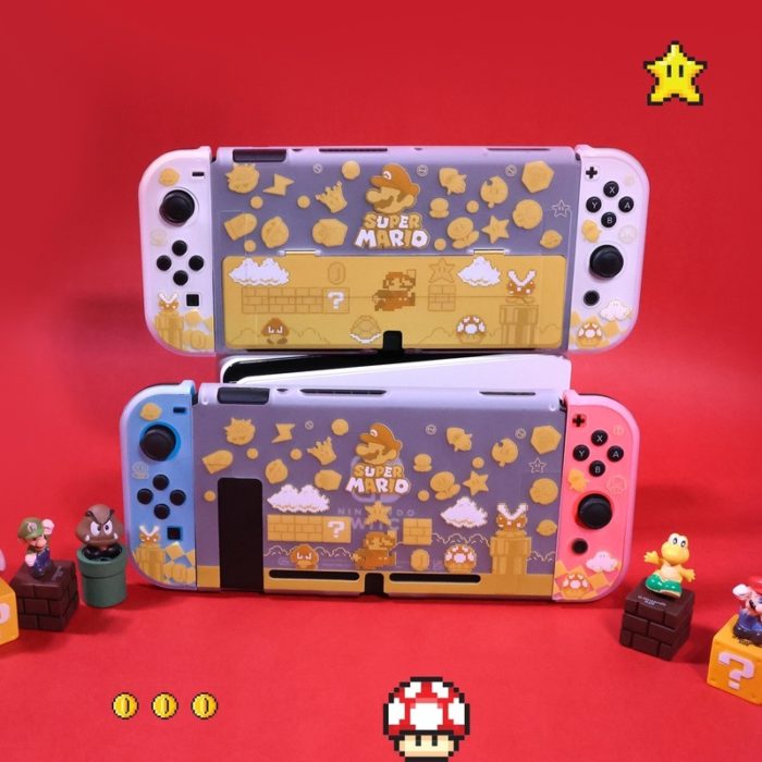 Mario Switch Case Yellow Retro Mario Switch OLED Cover - RegisBox