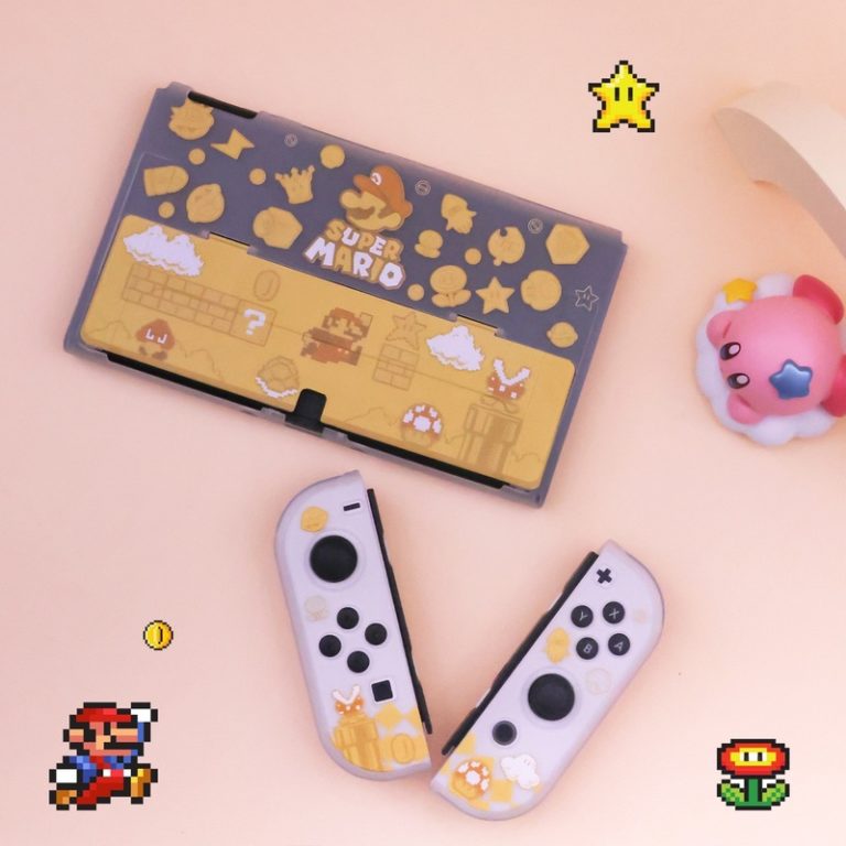 Mario Switch Case Yellow Retro Mario Switch OLED Cover - RegisBox