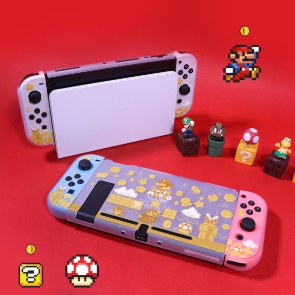 Mario Switch Case Yellow Retro Mario Switch OLED Cover - RegisBox