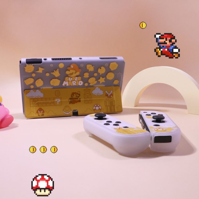 Mario Switch Case Yellow Retro Mario Switch OLED Cover - RegisBox
