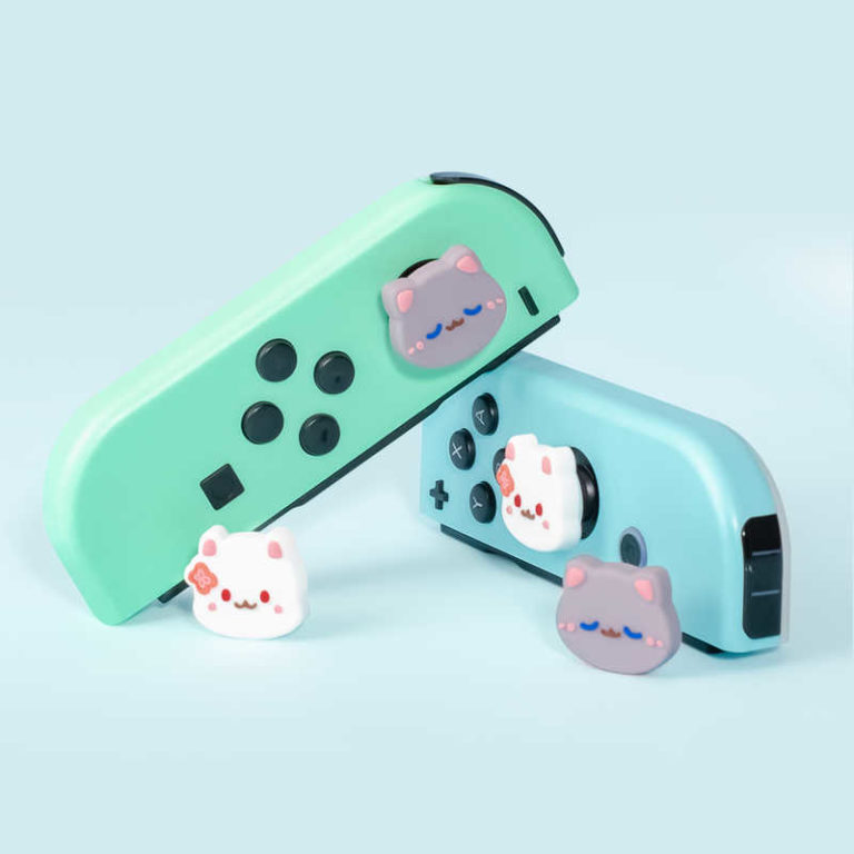 Chibi Cat Switch OLED Analog Caps Cute Cat Joystick Caps For Switch ...
