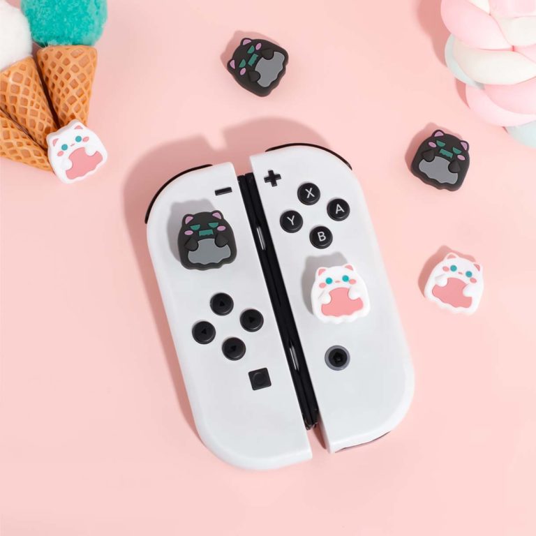 Chibi Cat Switch OLED Analog Caps Cute Cat Joystick Caps For Switch ...