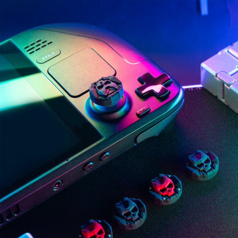 Demon Skull Steam Deck Joystick Caps Black Red Steam Deck Thumb Grips ...