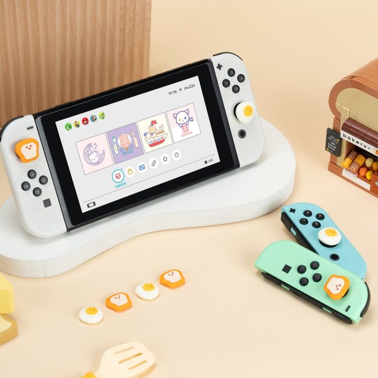 Egg X Toast Switch OLED Joystick Caps Cute Food Art Switch Thumb Grips ...