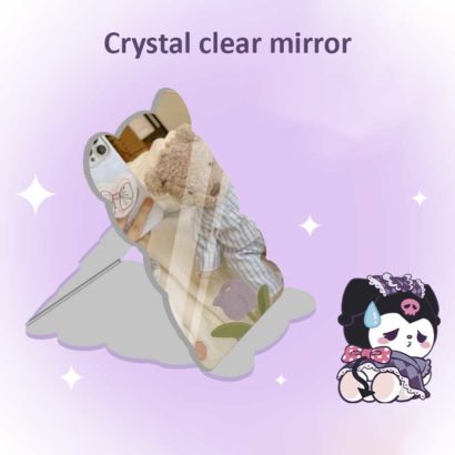 Foldable Mirror Kawaii Desktop Mirror Cute Folding Makeup Mirror - RegisBox