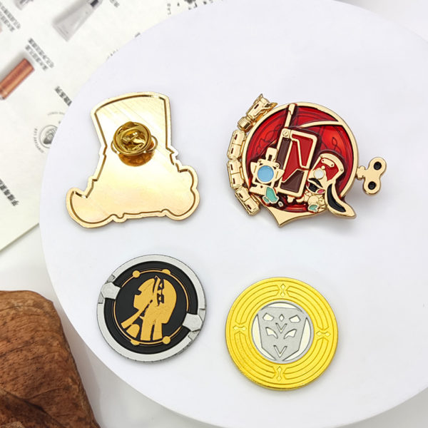 Pom-Pom Badge HSR Button Brooch Shield Hertareum Pins Honkai Star Rail ...