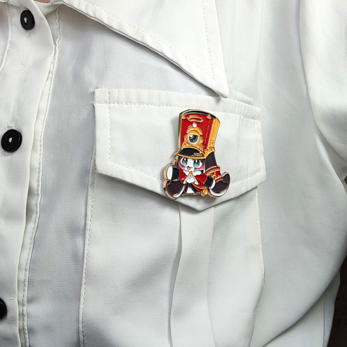 Pom-Pom Badge HSR Button Brooch Shield Hertareum Pins Honkai Star Rail ...