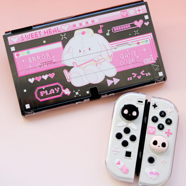 Pink Bunny Switch OLED Case Cute Rabbit Switch OLED Covers - RegisBox