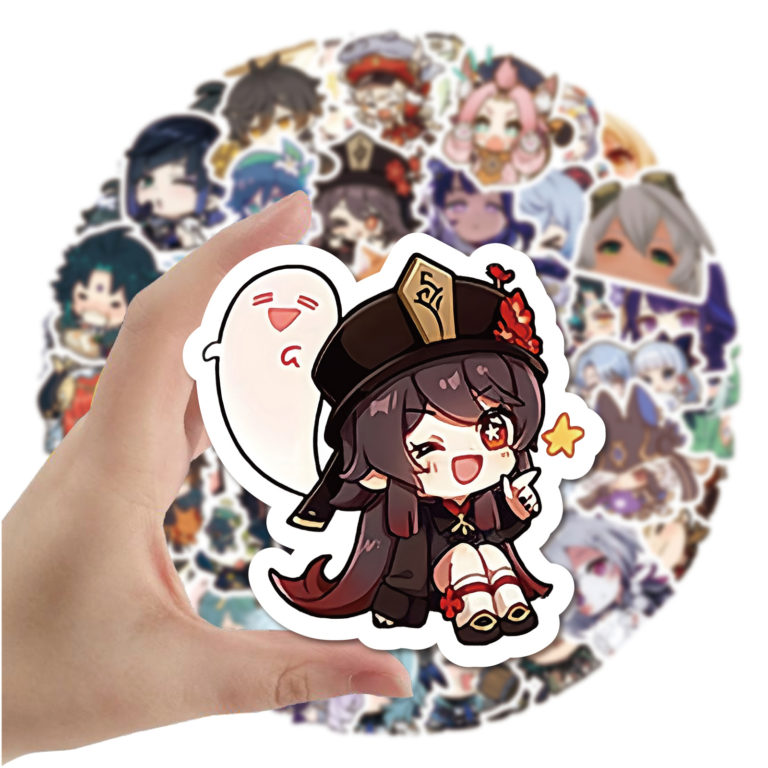 60PCS Genshin Impact Stickers Cute Genshin Emoji Laptop Decal ...