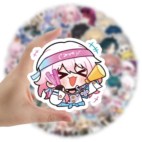 60PCS Honkai Star Rail Stickers HSR Emoji Waterproof Decals - RegisBox