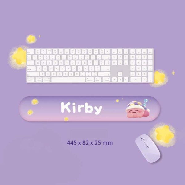 Kirby Mouse Pad Kawaii Kirby Keyboard Wrist Rest Pastel Purple Decor ...