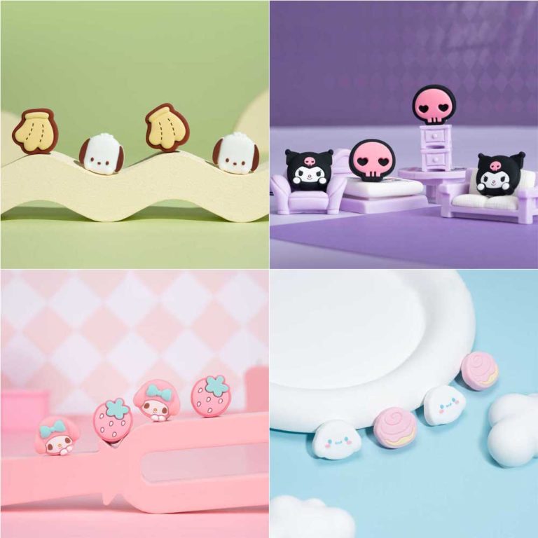 Sanrio Official Licensed Switch Thumb Grip Caps Cinnamoroll Kuromi My Melody Pochacco - RegisBox