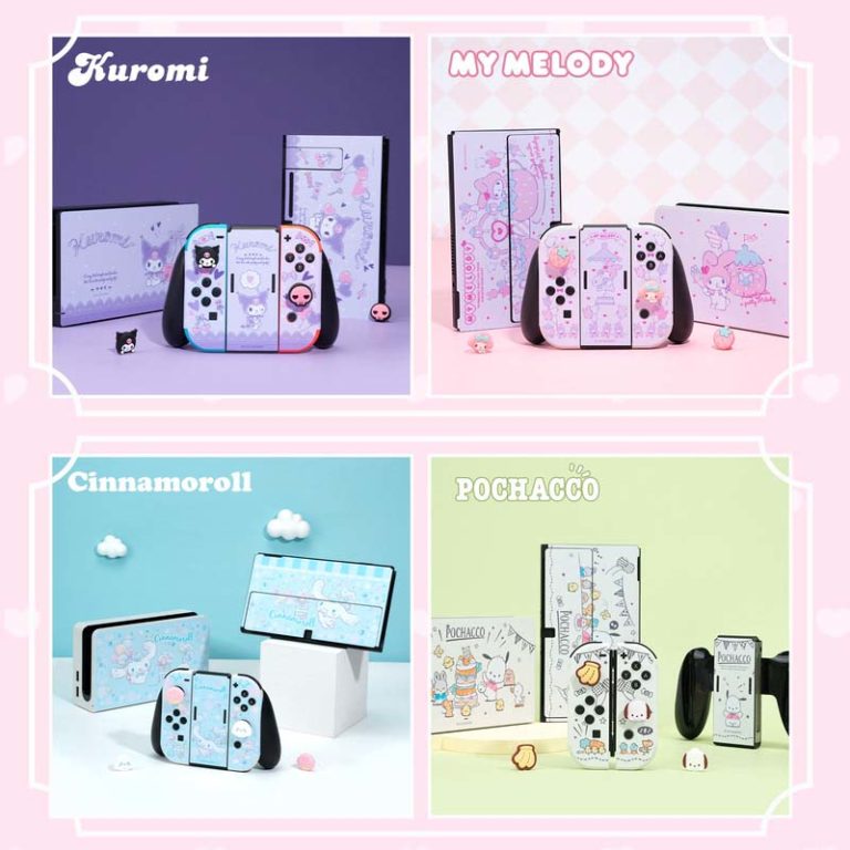 Sanrio Official Licensed Switch Thumb Grip Caps Cinnamoroll Kuromi My Melody Pochacco - RegisBox