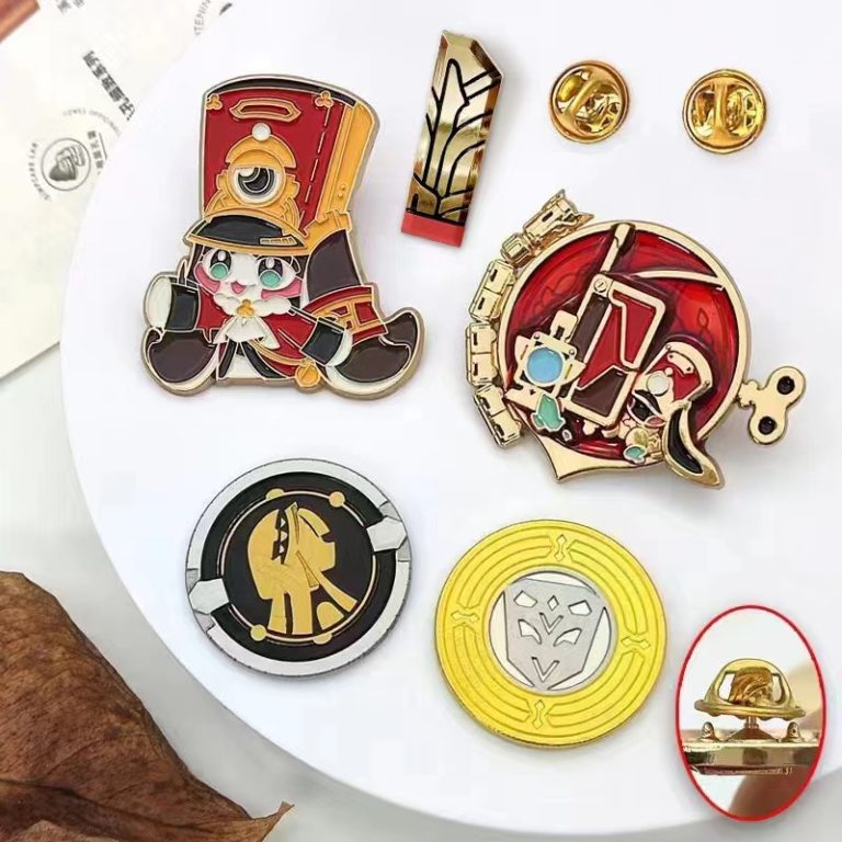 Pom-Pom Badge HSR Button Brooch Shield Hertareum Pins Honkai Star Rail ...