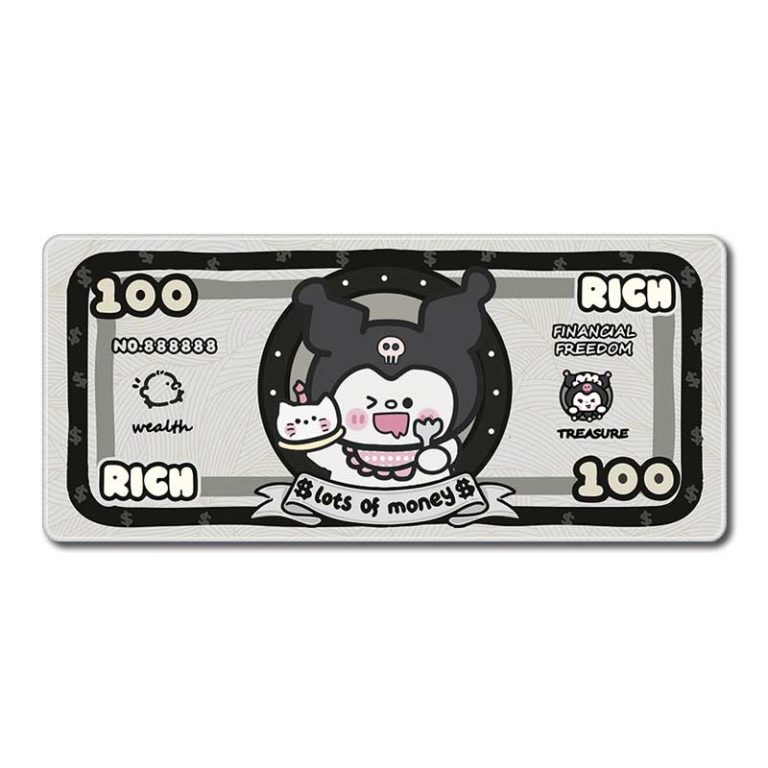 Cute Money Desk Mat Large Gaming Mouse Mat Kawaii Gaming Room Setup ...