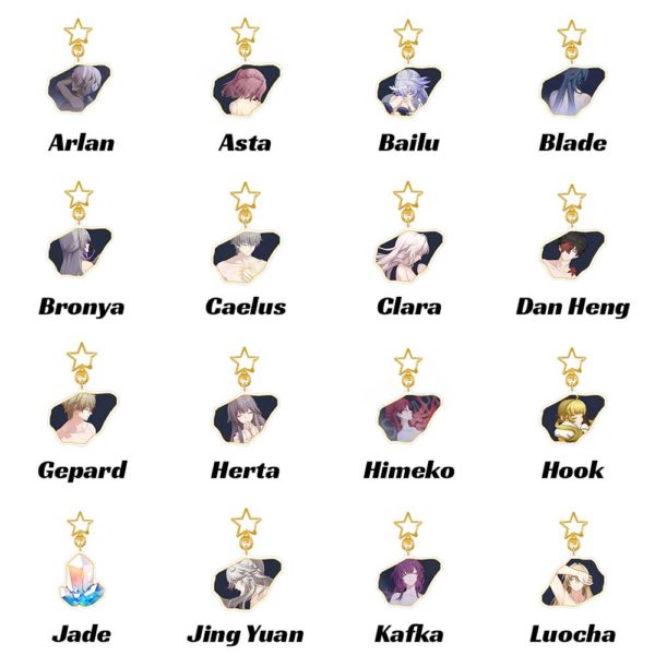 HSR Character E6 Keychains Honkai Star Rail Acrylic Charm Eidolon Key ...