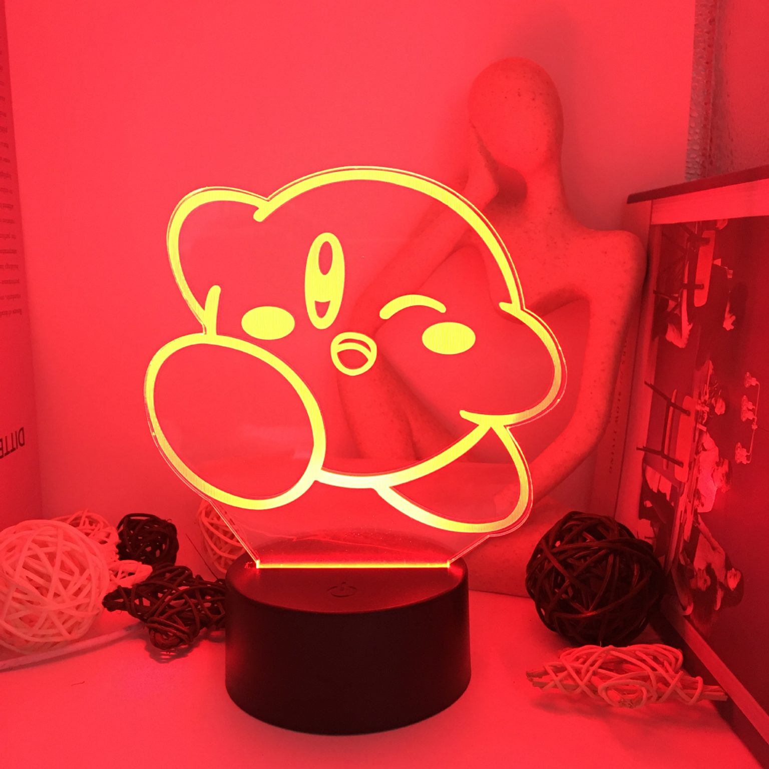 Kirby LED Night Light Cute Kirby Desk Lamp 16 Colors - RegisBox