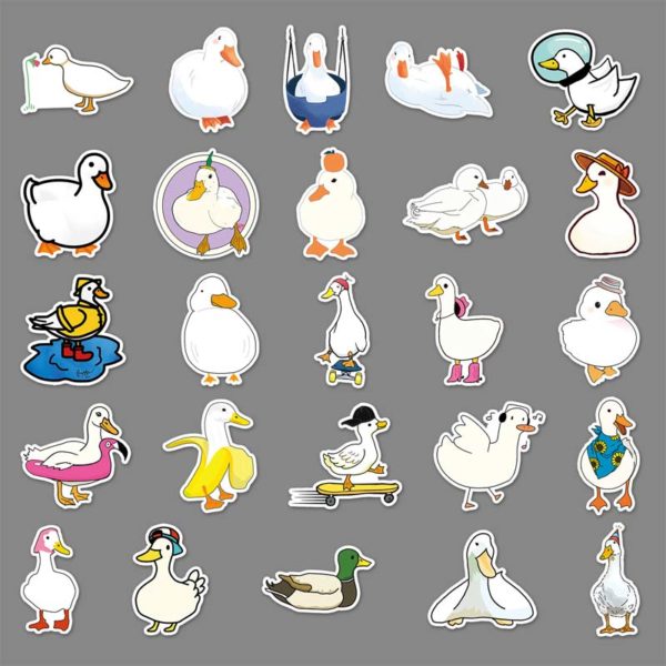 50PCS Duck Stickers Funny Duck Laptop Decal Waterproof Meme Sticker ...