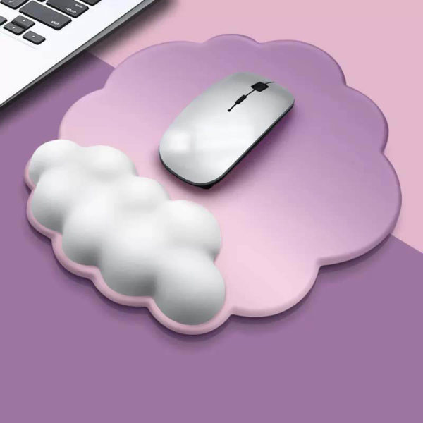 Cloud Mouse Pad With Wrist Support Cute Mousepad Wrist Rest - RegisBox