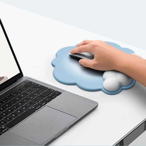 Cloud Mouse Pad With Wrist Support Cute Mousepad Wrist Rest - RegisBox