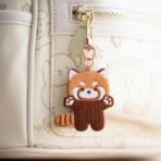 Embroidered Red Panda Keychain Cute Embroidered Lesser Panda Key Rings ...