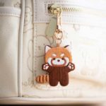 Embroidered Red Panda Keychain Cute Embroidered Lesser Panda Key Rings ...