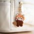 Embroidered Red Panda Keychain Cute Embroidered Lesser Panda Key Rings ...
