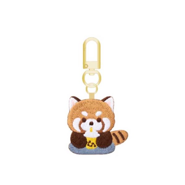 Embroidered Red Panda Keychain Cute Embroidered Lesser Panda Key Rings ...