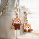 Embroidered Red Panda Keychain Cute Embroidered Lesser Panda Key Rings ...