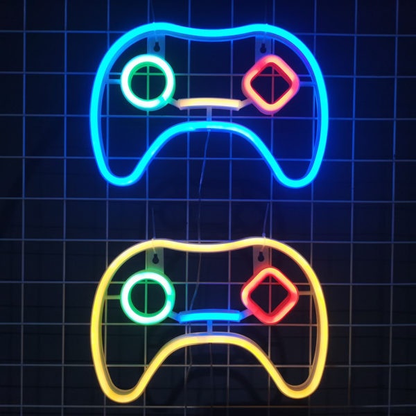 Game Controller Neon Sign Gamepad LED Lights Gaming Room Setup - RegisBox