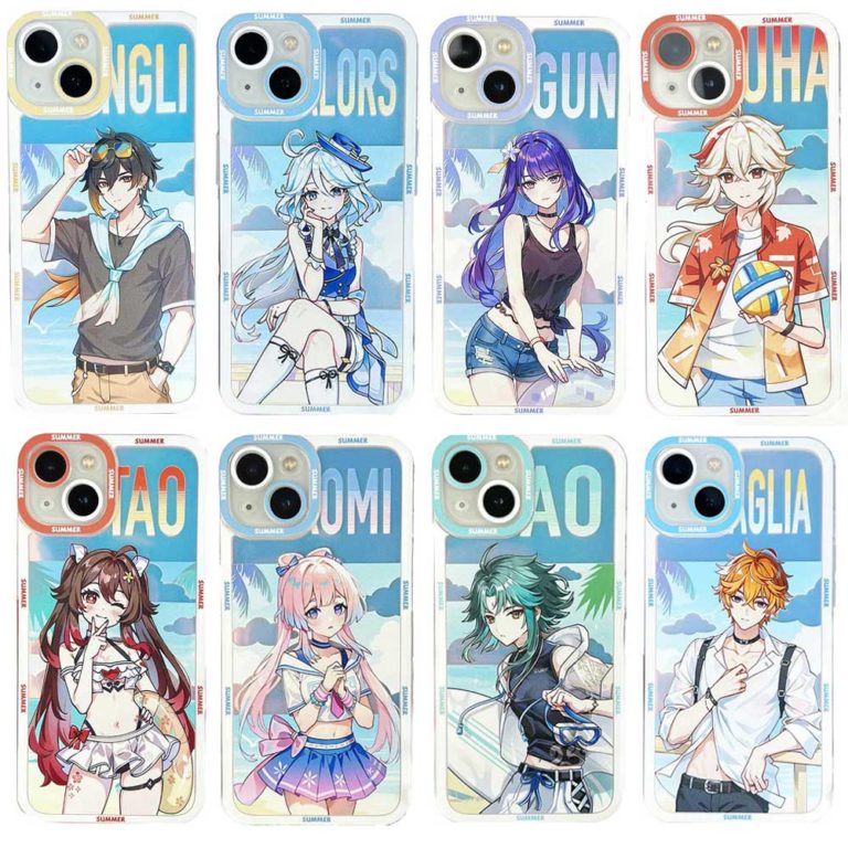 Summer Genshin Impact Phone Case Modern Genshin Fanart Beach - RegisBox