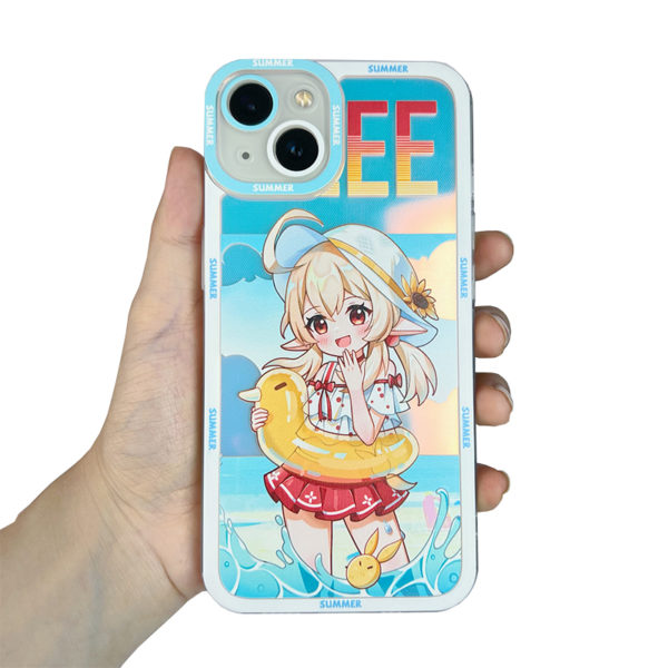 Summer Genshin Impact Phone Case Modern Genshin Fanart Beach - RegisBox