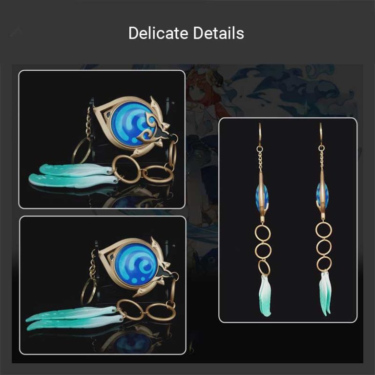 Glowing Nilou Vision Keychain Hydro Genshin Impact Gift - RegisBox