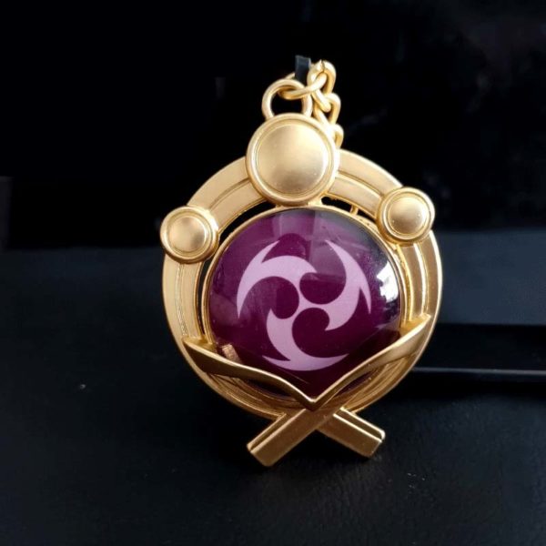 Inazuma Vision Keychain Raiden Shogun Genshin Impact Gifts - RegisBox