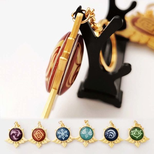 Mondstadt Vision Keychain Genshin Impact Gifts Genshin Elements - RegisBox