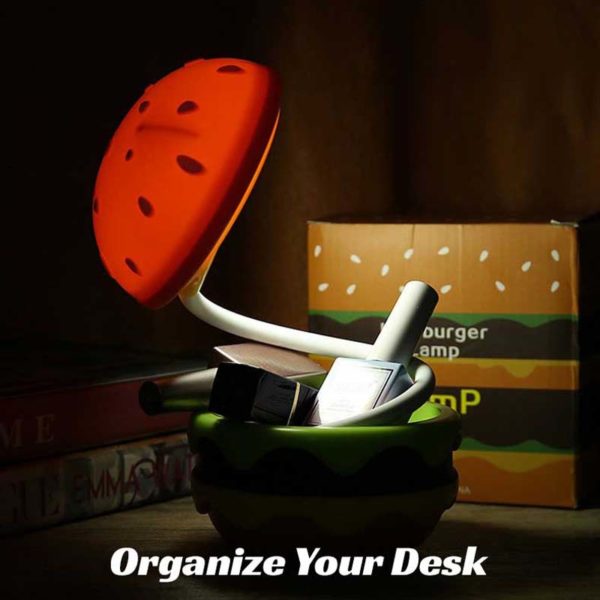 Hamburger LED Night Rechargeable Burger Lamp Funny Game Room Decor ...