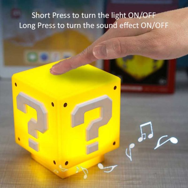 Question Mark LED Light Rechargeable Question Block Lamp - RegisBox
